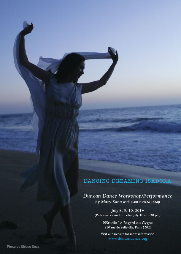 Duncan Dance Workshop/Performance in Paris: July 8-10, 2014 - Mary Sano ...